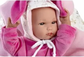Llorens 63506 NEW BORN HOLČIČKA - realistická panenka miminko s celovi