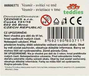 TEDDIES Samolepky Vesmír svítící ve tmě / 2 druhy / plast / na kartě /