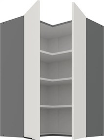 ARIA aw | horní kuchyňská skříňka 60x60 GN-90 2F (90°) rohová s policemi | VYSOKÁ | 60x60 cm | antracit/bílá