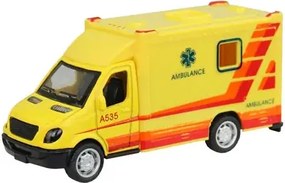 MaDe 10697 - Ambulance kovová, zpětný chod, 10 cm