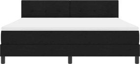 Postel s boxspringem s čelo Černý 180 x 200 cm textil 3338708