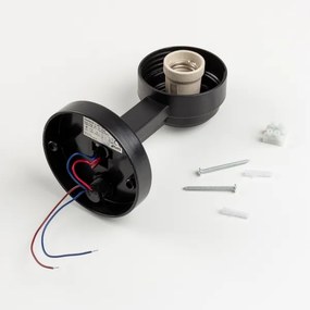 Brilagi - Venkovní nást. svítidlo se senz. HARBOR 1xE27/40W/230V IP33 černá/bílá