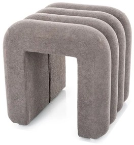 Šedý designový taburet TICA