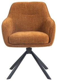 Oranžová čalouněná jídelní křesla v sadě 2 ks Avola – Unique Furniture