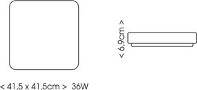 BRILAGI - LED Koup stropní svítidlo ZENNA LED/36W/230V IP44 černá + DO