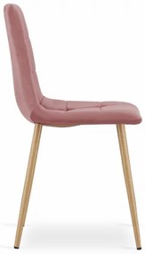 Sametová židle BEOGRAD růžová