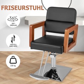 Costway Hydraulic Barber Chair Salon Křeslo pro kadeřníka s otáčením o 360