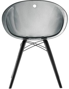 Pedrali Transparentní kouřová plastová jídelní židle Gliss 905