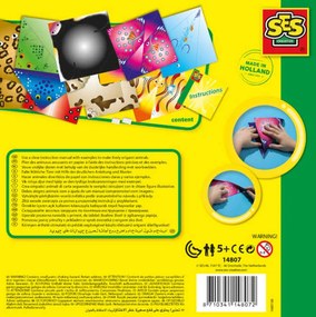 SES CREATIVE Origami skládačka papírová zvířátka kreativní set v krabici 14807