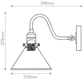 Elstead PV1-AB-MB - Nástěnné svítidlo PROVENCE 1xE27/60W/230V zlatá/černá