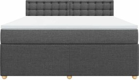 Box spring postel s matrací tmavě šedá 180x200 cm textil 3289850