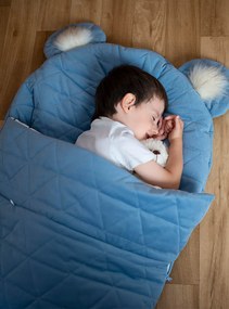 Kinder Hop Spací pytel s oušky pro kojence i starší děti DREAM CATCHER tmavě modrý Zvolte rozměr: 120x60 cm