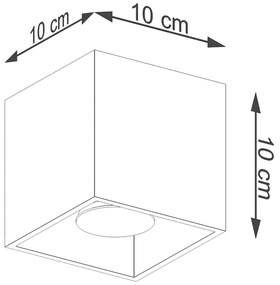 Stropní svítidlo Quad, 1x zlaté kovové stínítko