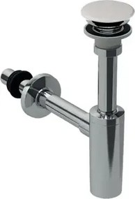 Geberit - Designový sifon s výpustí, chrom/bílá