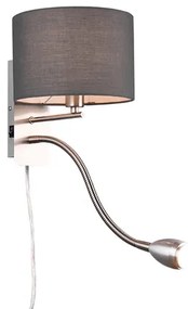 Trio Hotel nástěnná lampa nikl 271170211 TR271170211