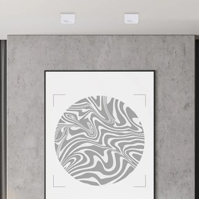 Podhledové svítidlo Bali Square, 1x bílé kovové stínítko, w