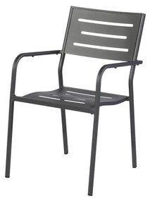 Antracitová kovová zahradní židle Hawaii – Exotan