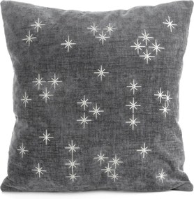 VÁNOČNÍ DEKORAČNÍ POVLAK NA POLŠTÁŘ SHINE 45X45 CM GRAFITOVÝ