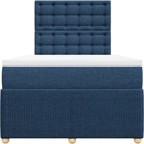 Box spring postel s matrací modrá 120x200 cm textil 3294343
