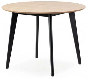 Kulatý jídelní stůl Roxby 105 cm hnědý/černá
