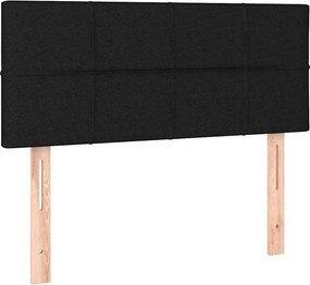 Box spring postel s matrací a LED černá 120 x 200 cm textil 3133703