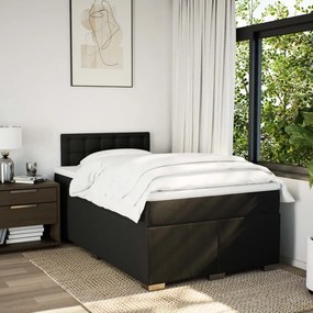 Box spring postel s matrací černá 120x200 cm textil 3288171