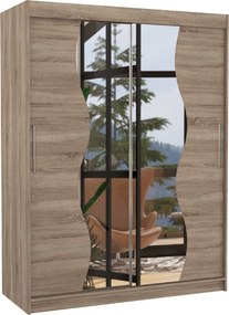 ADRK Furniture Skříň posuvná se zrcadlem RENZO 150 ADRK-SW-REN-T-150