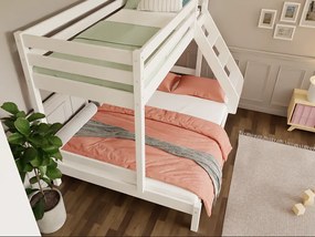 Tartak Meble Patrová postel ze dřeva ARARAT pro 3 osoby 90x200 cm, 140x200 cm Zvolte barvu: Transparentní lazura