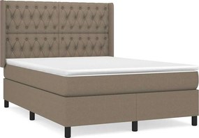 Box spring postel s matrací taupe 140x200 cm textil 3131677