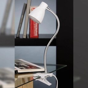 LED Lampa Briloner na klipu s flexibilním ramenem Barva: Bílá
