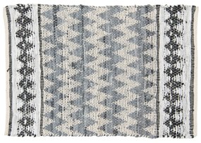 Krémovo-černý koberec z bavlny - 60*90 cm
