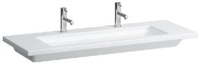 Laufen Living - Dvojumyvadlo nábytkové 1300x480 mm, se 2 otvory pro baterie, s LCC, bílá H8164364001071