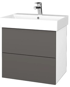 Dřevojas Koupelnová skříň VARIANTE SZZ2 60 Varianta: N01 Bílá lesk / D01 Beton