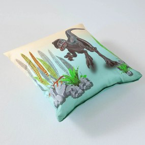 Povlak na polštář Veba GEON Dinosauři Tyranosaurus II. Velikost: 40x40 cm