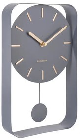 Designové kyvadlové nástěnné hodiny 5796GY Karlsson 33cm