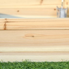 Outsunny šestihranný vyvýšený záhon DIY květináč Dřevěný květináč pro zahradu balkon Příroda 100 x 92 x 16 cm | Aosom