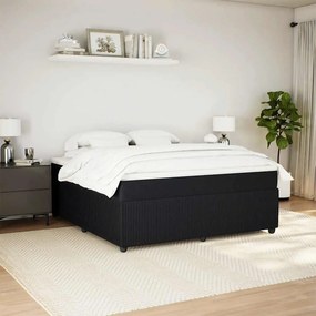 Box spring postel s matrací černá 180x200 cm samet 3285658
