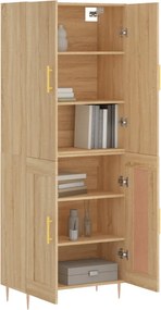 Skříň highboard dub sonoma 69,5 x 34 x 180 cm kompozitní dřevo 3195782