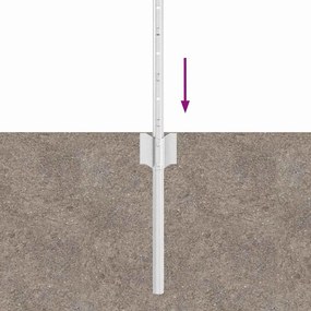 Zabudovaný plotový sloupek 22 ks Stříbrná 120 cm 3335952