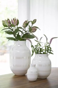 KÄHLER Keramická váza Omaggio Pearl 14 cm, bílá barva, krémová barva, keramika
