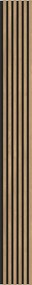 Mexen Lam-F, akustické stěnové lamely 275 × 30 cm, plstěný podklad 8 mm, technická dýha, borovice klasická, S105-275307-3015-012