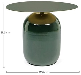 Konferenční stolek nali ø 50 cm zelený MUZZA