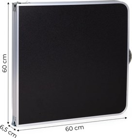Skládací turistický stůl Veloca 120x60 cm černý