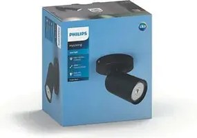Philips Pongee černá / Bodové svítidlo / 1x GU10 / 10W / bez zdroje /
