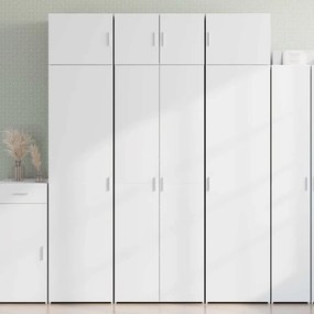 Úzká úložná bílá 70 x 42,5 x 225 cm kompozitní dřevo 3281329