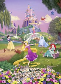 Komar - dětská fototapeta Princezny, západ slunce v parku 4-4026 Princess Sunset Disney / Obrazové tapety na zeď (184 x 254 cm)