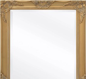 Nástěnné zrcadlo barokní styl 100 x 50 cm zlaté 243680