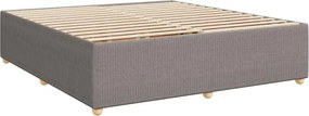 Box spring postel s matrací taupe 200x200 cm textil 3285599