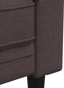 2dílná sedací souprava tmavě hnědá textil 3209203