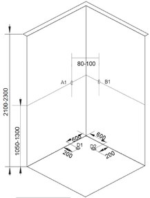 NIKIDO Sprchový box SCALA black 90x90x215 (CL96)